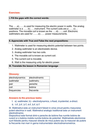 Lesson electricity | PDF