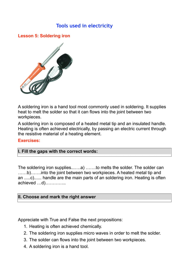 Lesson electricity | PDF