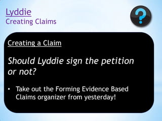 Lyddie: Lesson eleven, Unit 1 | PPTX