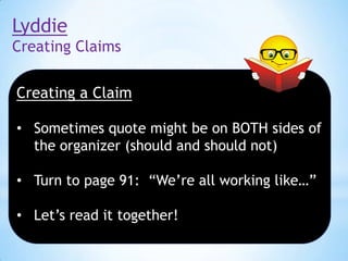 Lyddie: Lesson eleven, Unit 1 | PPTX