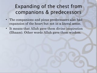 Lesson Eleven - Miracle of the Prophet - Splitting of the chest | PPT