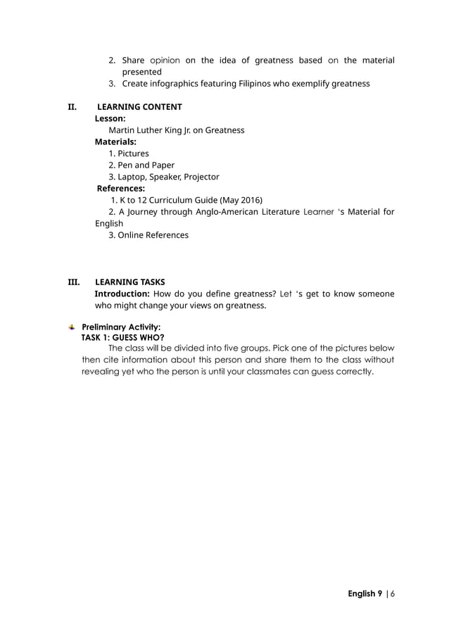 Lesson Exemplar Edited for First Quarter | DOCX