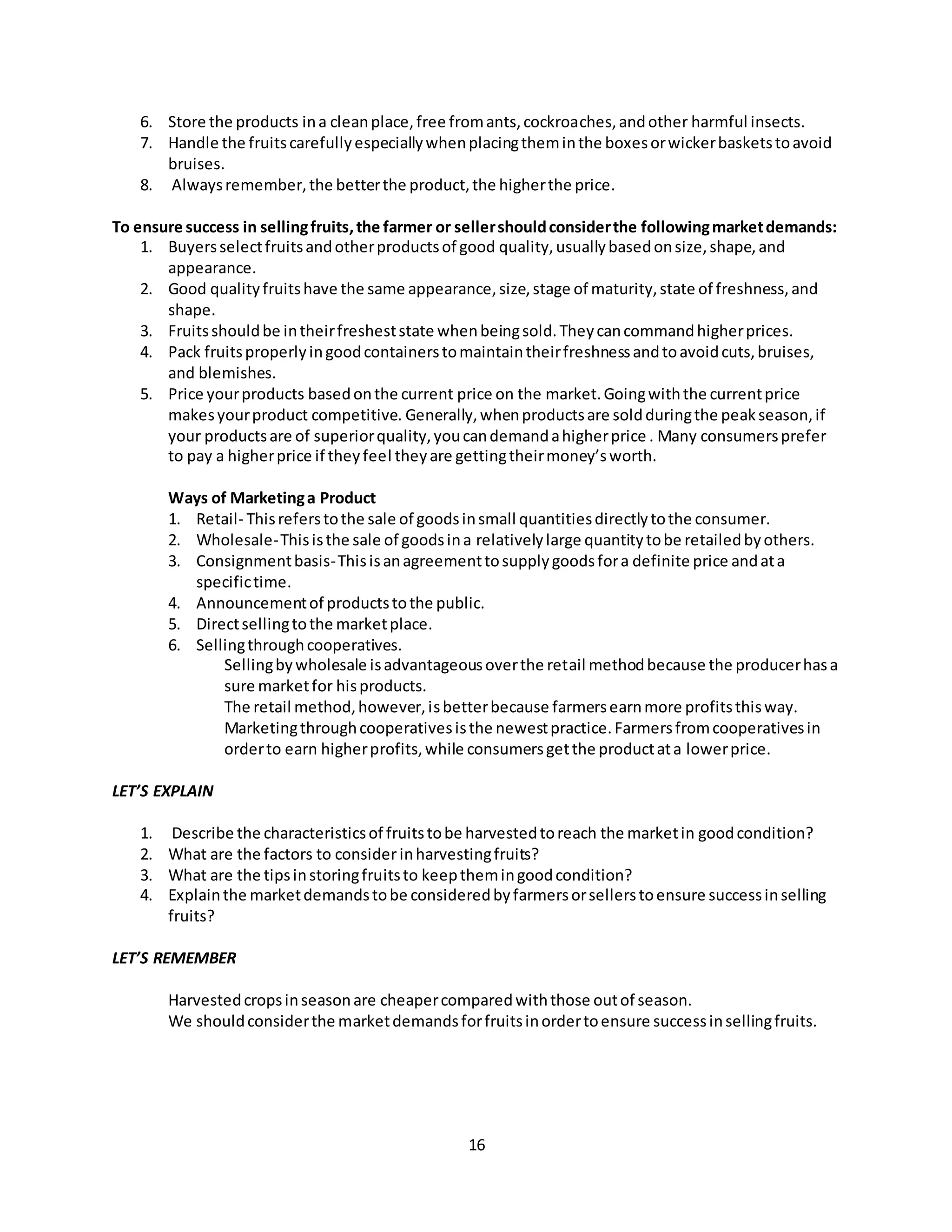 Lesson Exemplar in TLE 6 | DOCX