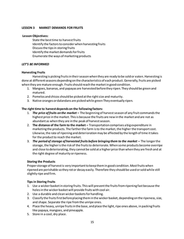 Lesson Exemplar in TLE 6 | DOCX