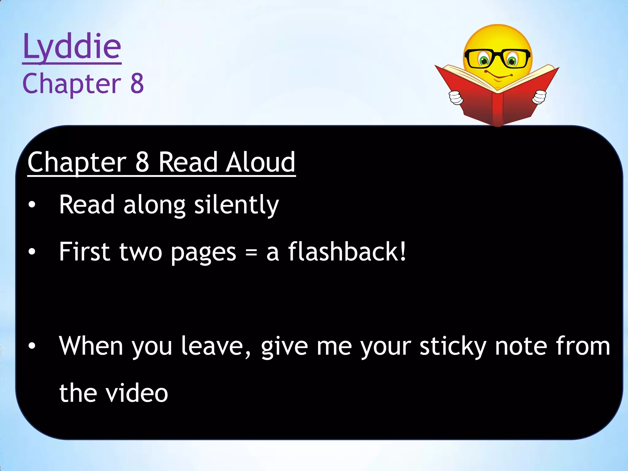 Lyddie: Lesson five, Unit 1 | PPTX