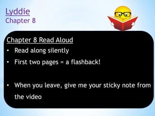 Lyddie: Lesson five, Unit 1 | PPTX