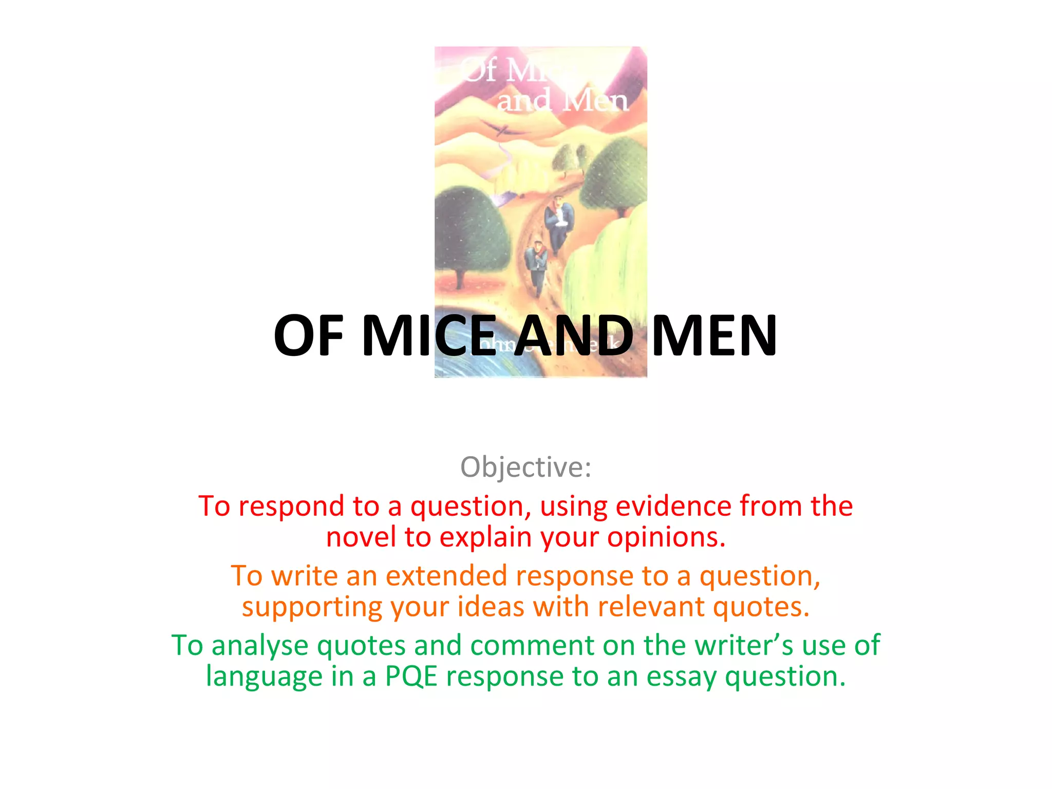 Of Mice and Men PQE | PPT
