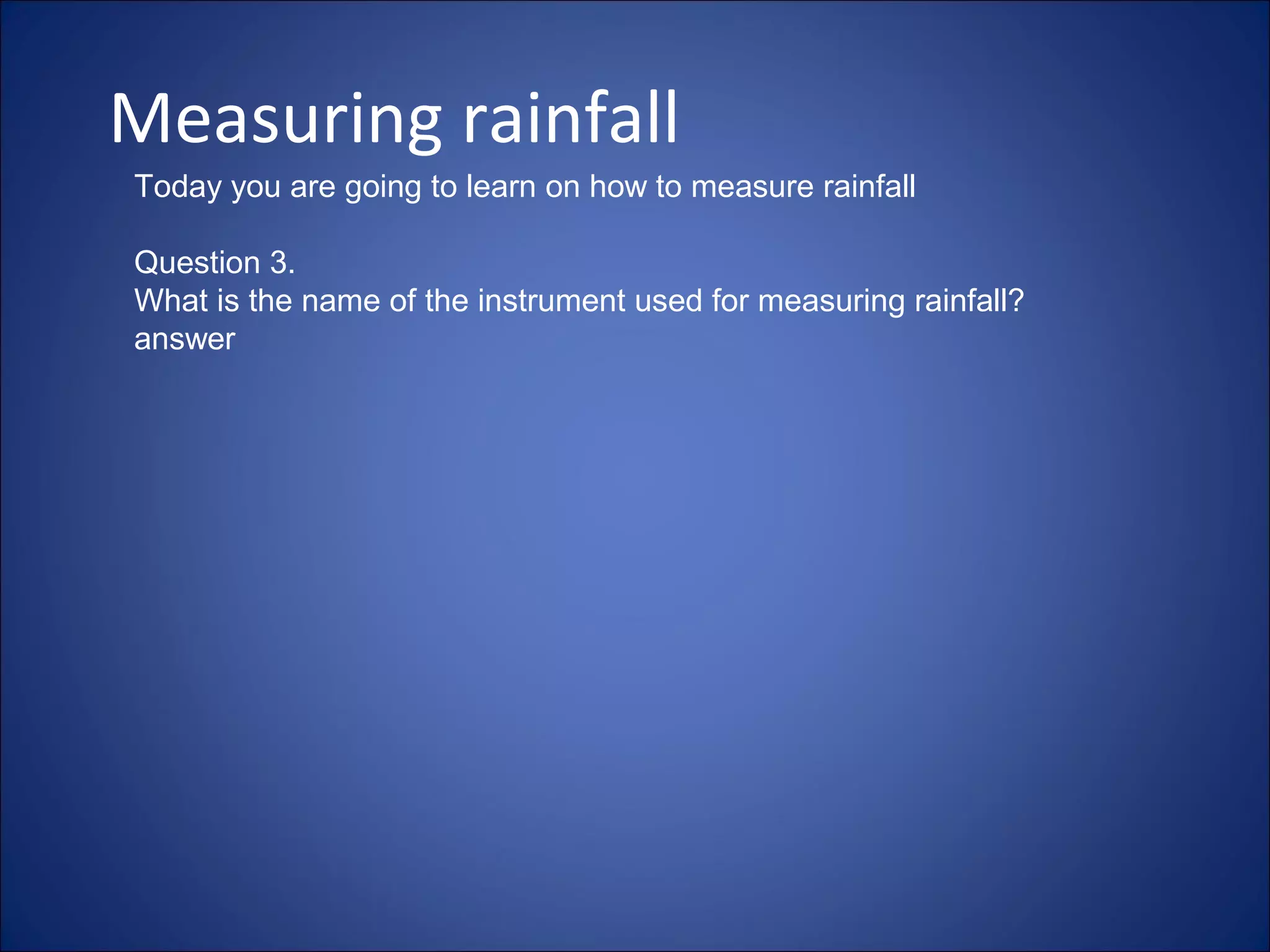 Lesson for rainfall | PPT