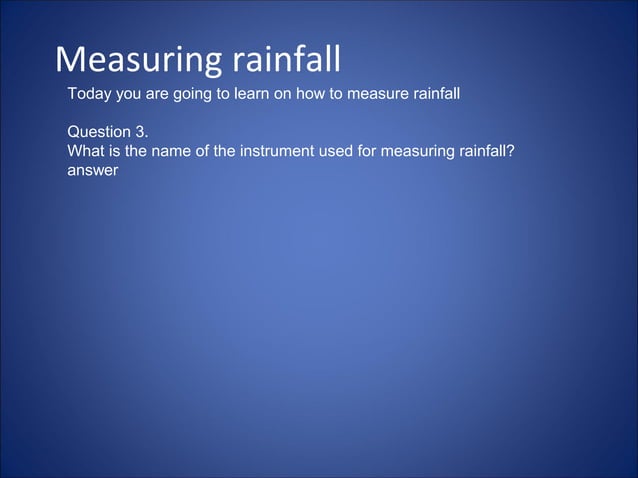 Lesson for rainfall | PPT