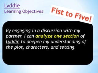 Lyddie: Lesson four, Unit 1 | PPT