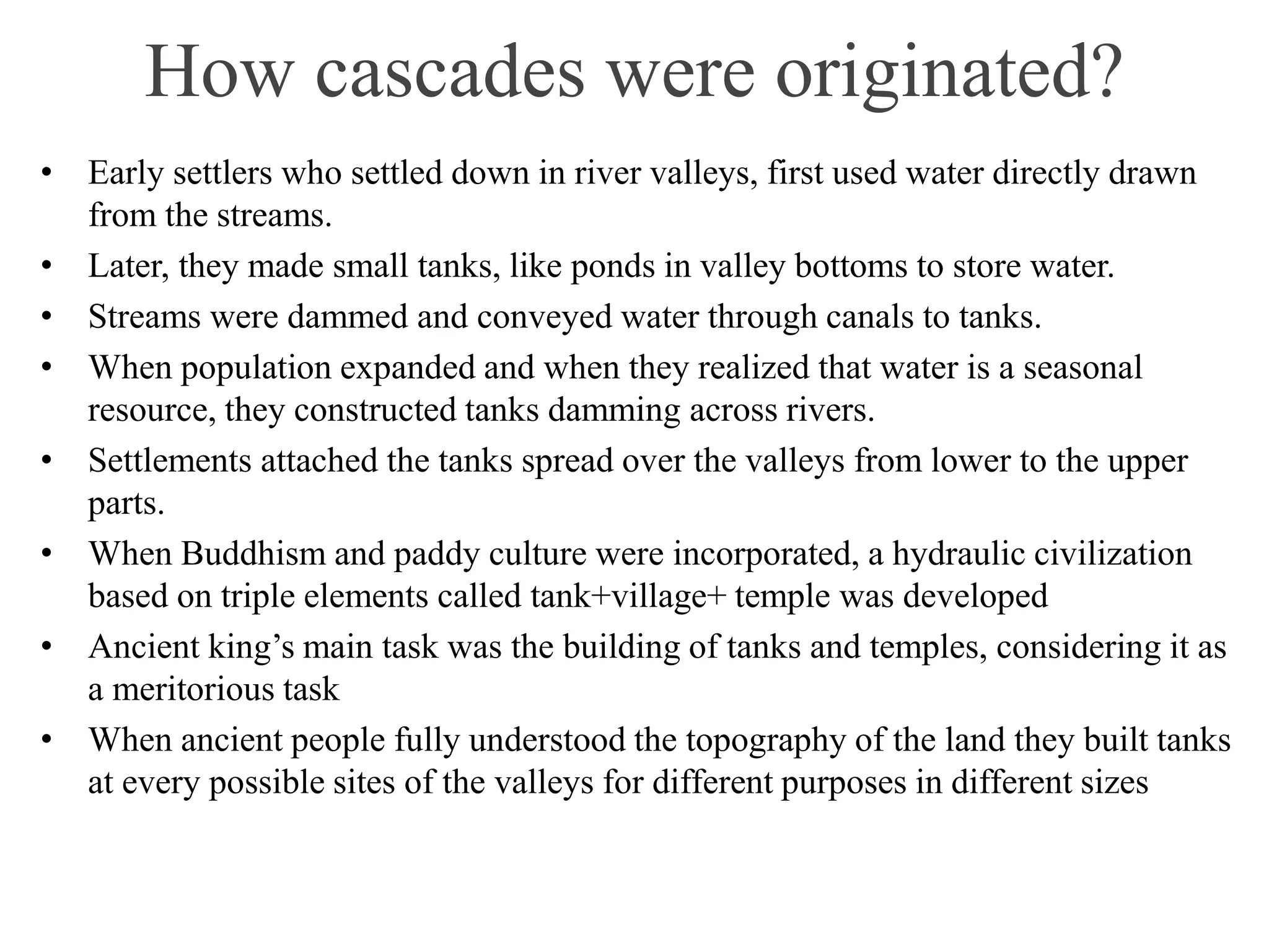 Lesson Four - Indigenous Village Irrigation Systems, traditional small ...