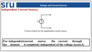 Independent and dependent sources voltage and current sources | PPTX