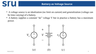 Independent and dependent sources voltage and current sources | PPTX