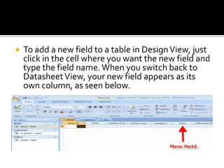 Lesson Four Setting Up Tables And Fields | PPTX