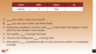 Lesson four complex sentences | PDF