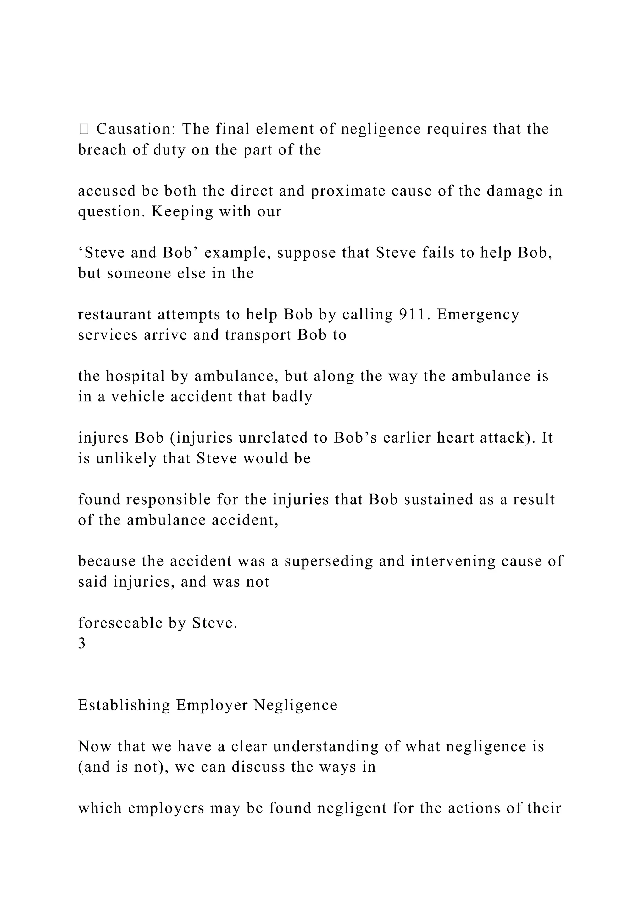 Lesson Four Employer Negligence - Part I In the first thr.docx