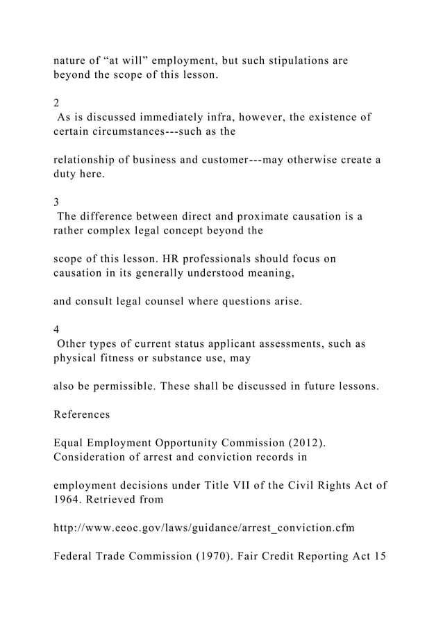 Lesson Four Employer Negligence - Part I In the first thr.docx