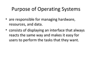 Lesson four operating system basics | PPT