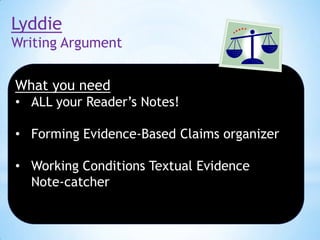 Lyddie: Lesson fourteen, Unit 1 | PPTX