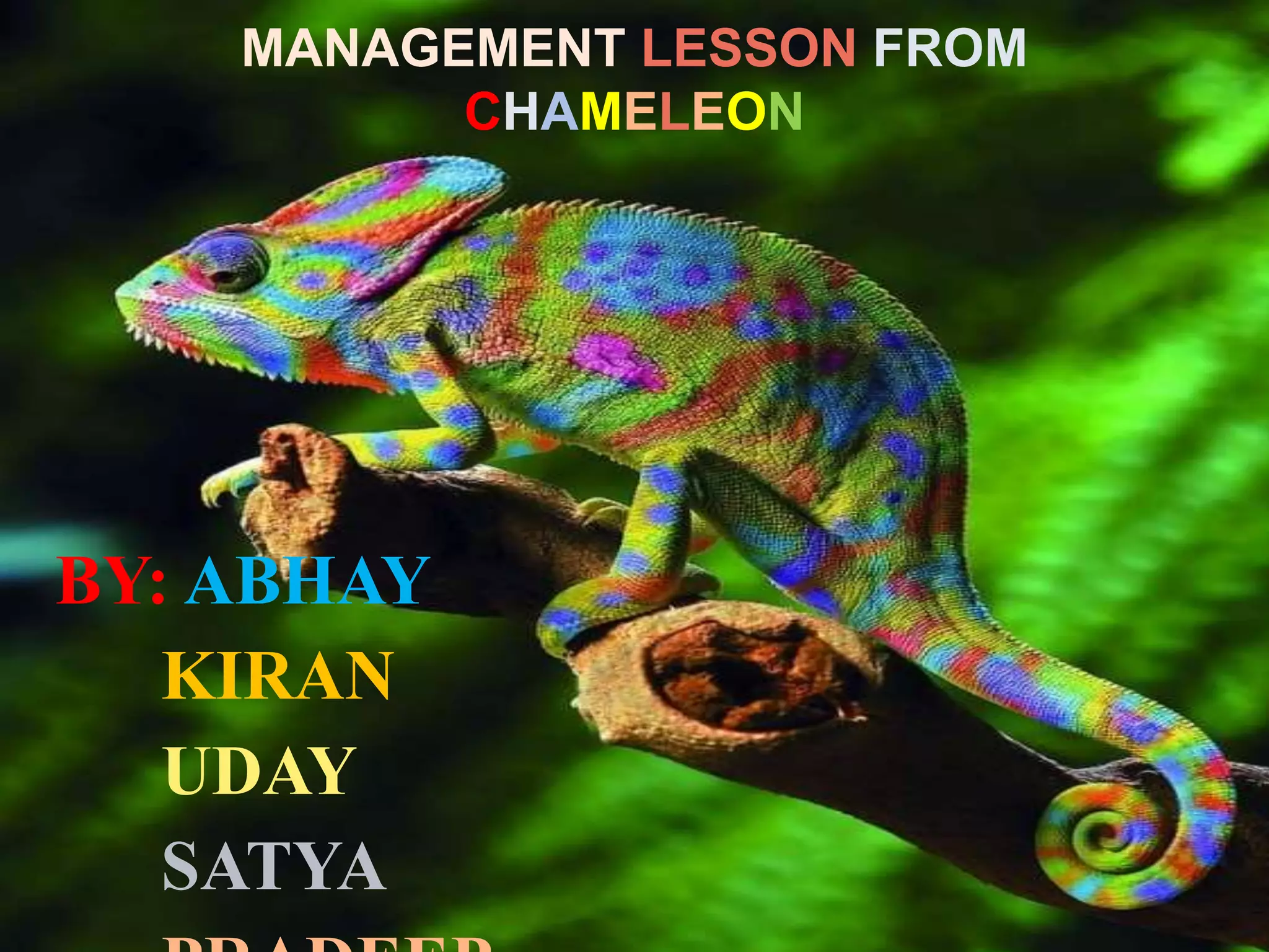 Lesson from chameleon | PPT