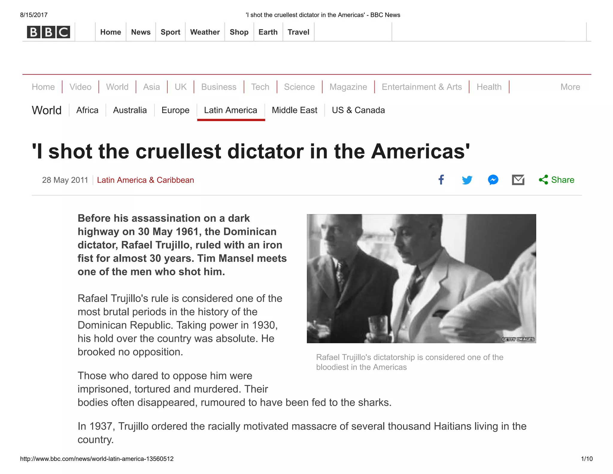 LESSON FROM DOMINICAN DICTATOR RAFAEL TRUJILLO | PDF