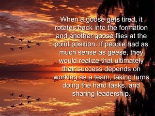 Lesson From Geese | PPT
