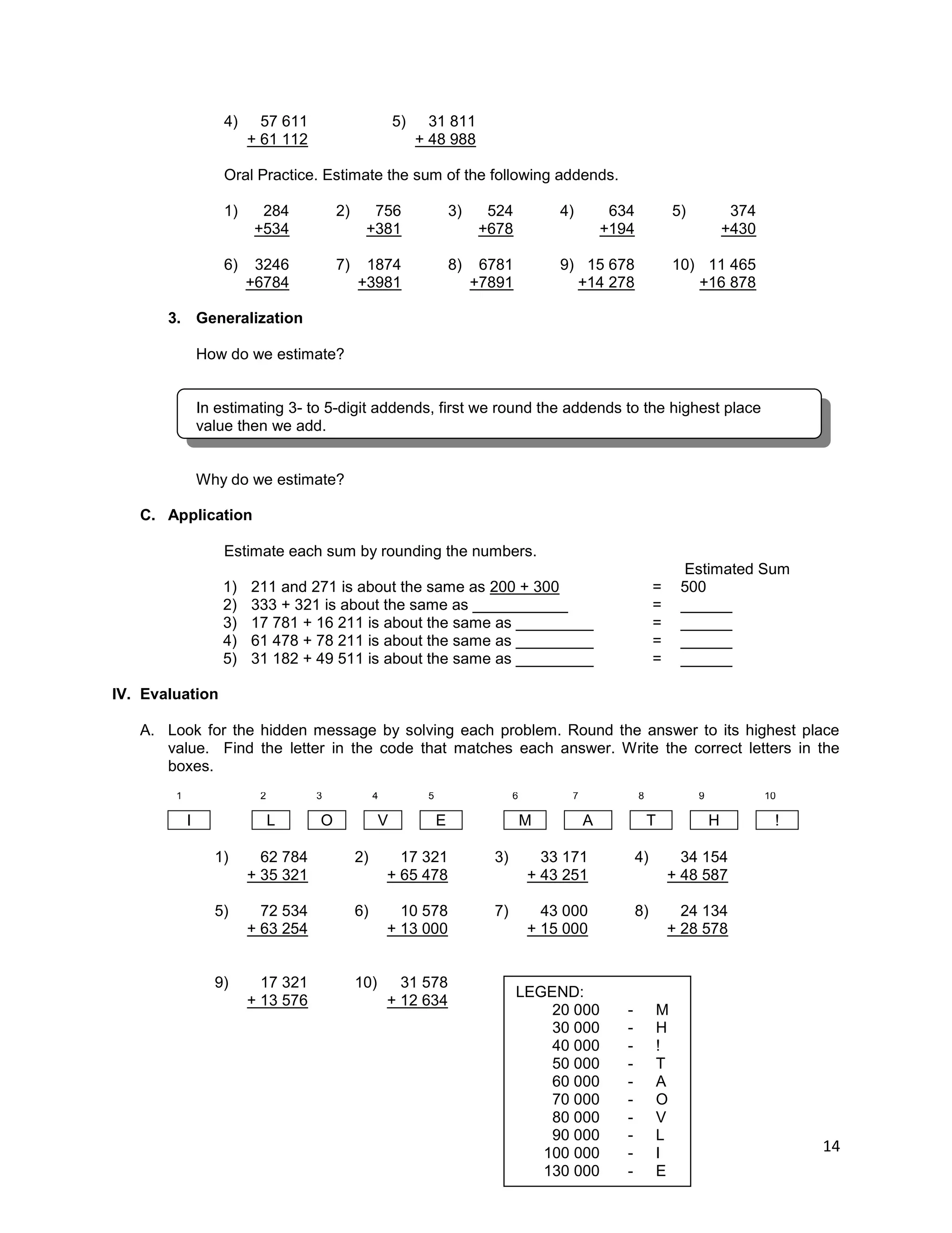 Lesson guide gr. 3 chapter i -addition v1.0 | PDF
