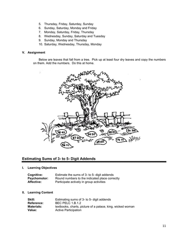 Lesson guide gr. 3 chapter i -addition v1.0 | PDF