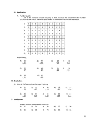 Lesson guide gr. 3 chapter i -addition v1.0 | PDF