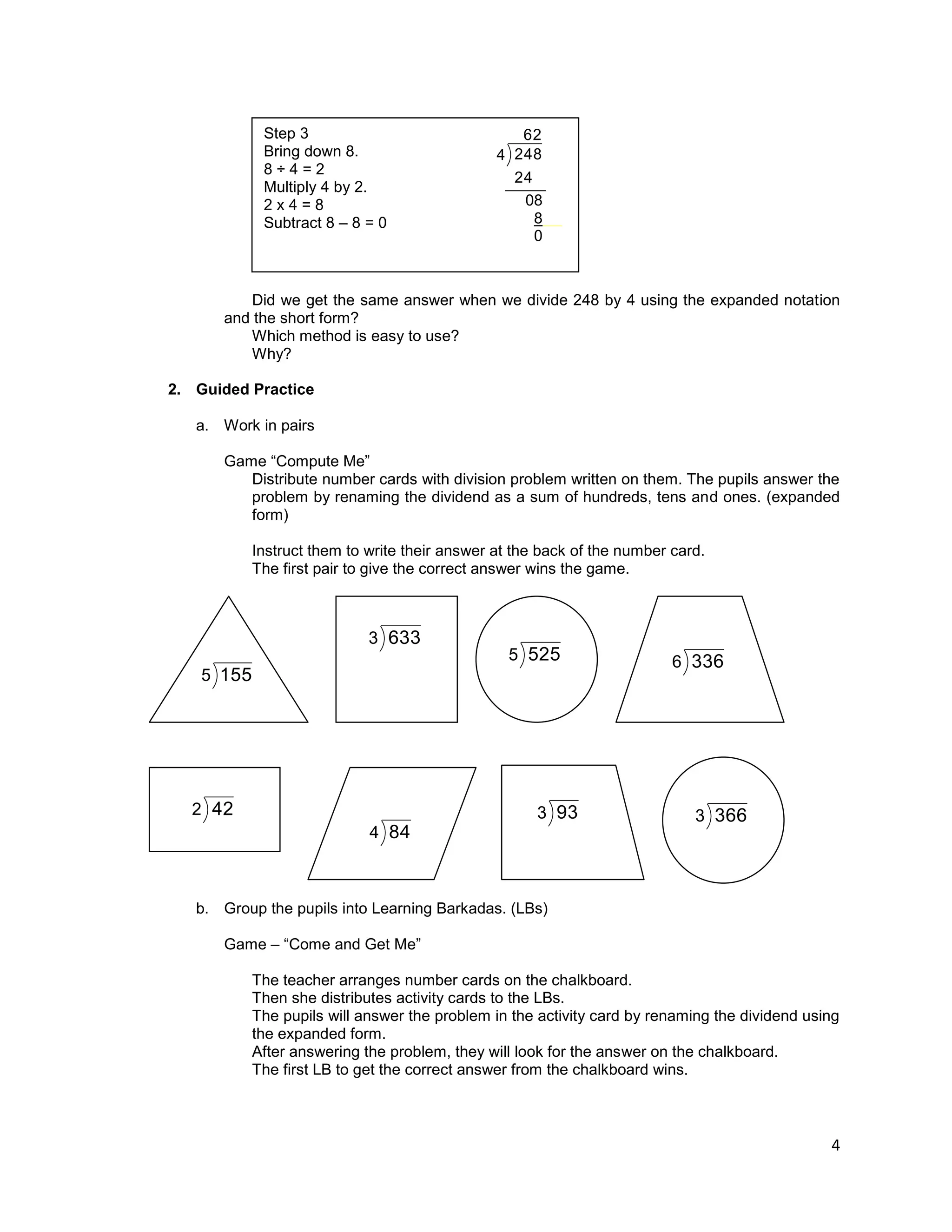 Lesson guide gr. 3 chapter i -division v1.0 | PDF