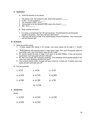 Lesson guide gr. 3 chapter i -division v1.0 | PDF