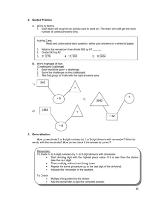 Lesson guide gr. 3 chapter i -division v1.0 | PDF