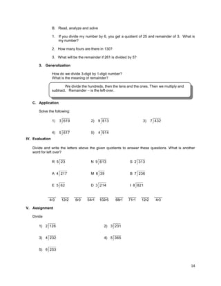 Lesson guide gr. 3 chapter i -division v1.0 | PDF