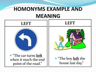 Homonyms | PPTX