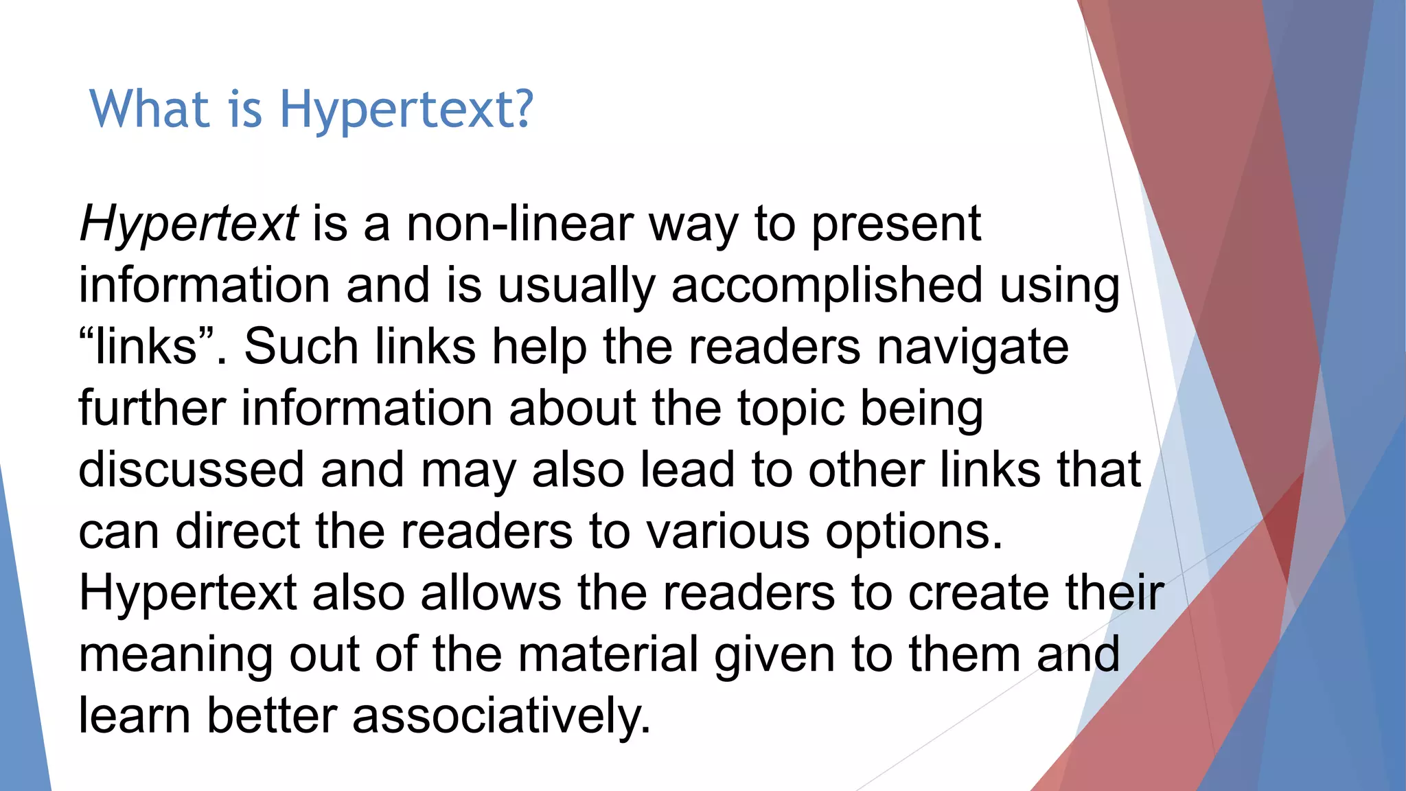 Lesson hypertext and intertext | PPTX