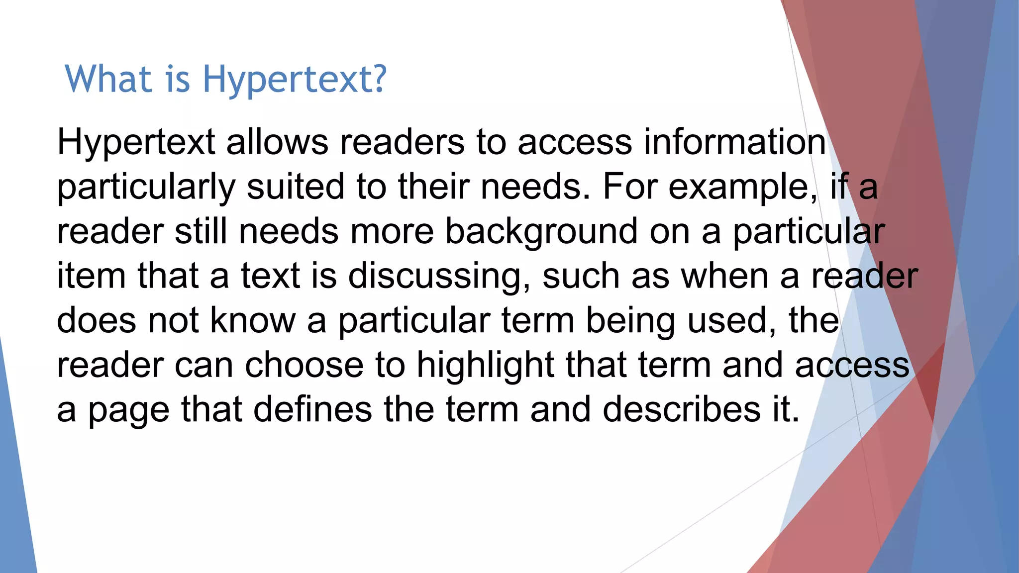 Lesson hypertext and intertext | PPTX