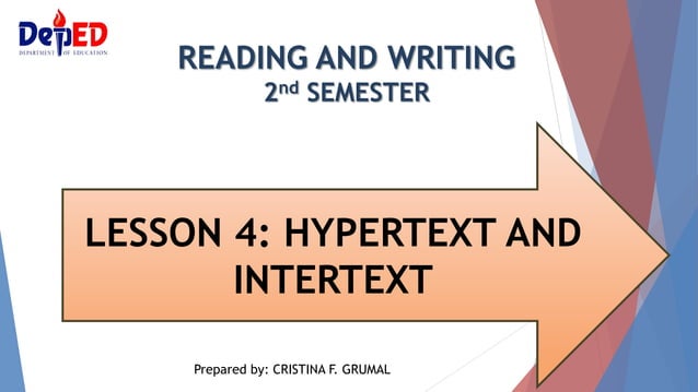 Lesson hypertext and intertext | PPTX