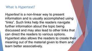 Lesson hypertext and intertext | PPTX