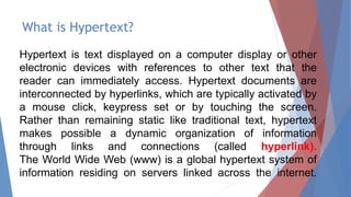 Lesson hypertext and intertext | PPTX