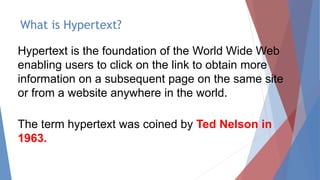 Lesson hypertext and intertext | PPTX