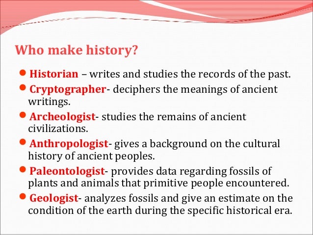 Lesson i an introduction to history