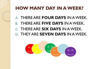 Lesson i days in a week | PDF