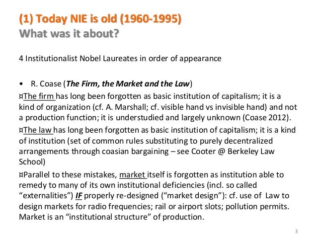 Lessons I did learn from “New Institutional Economics” Lessons I did learn from “New Institutional Economics”