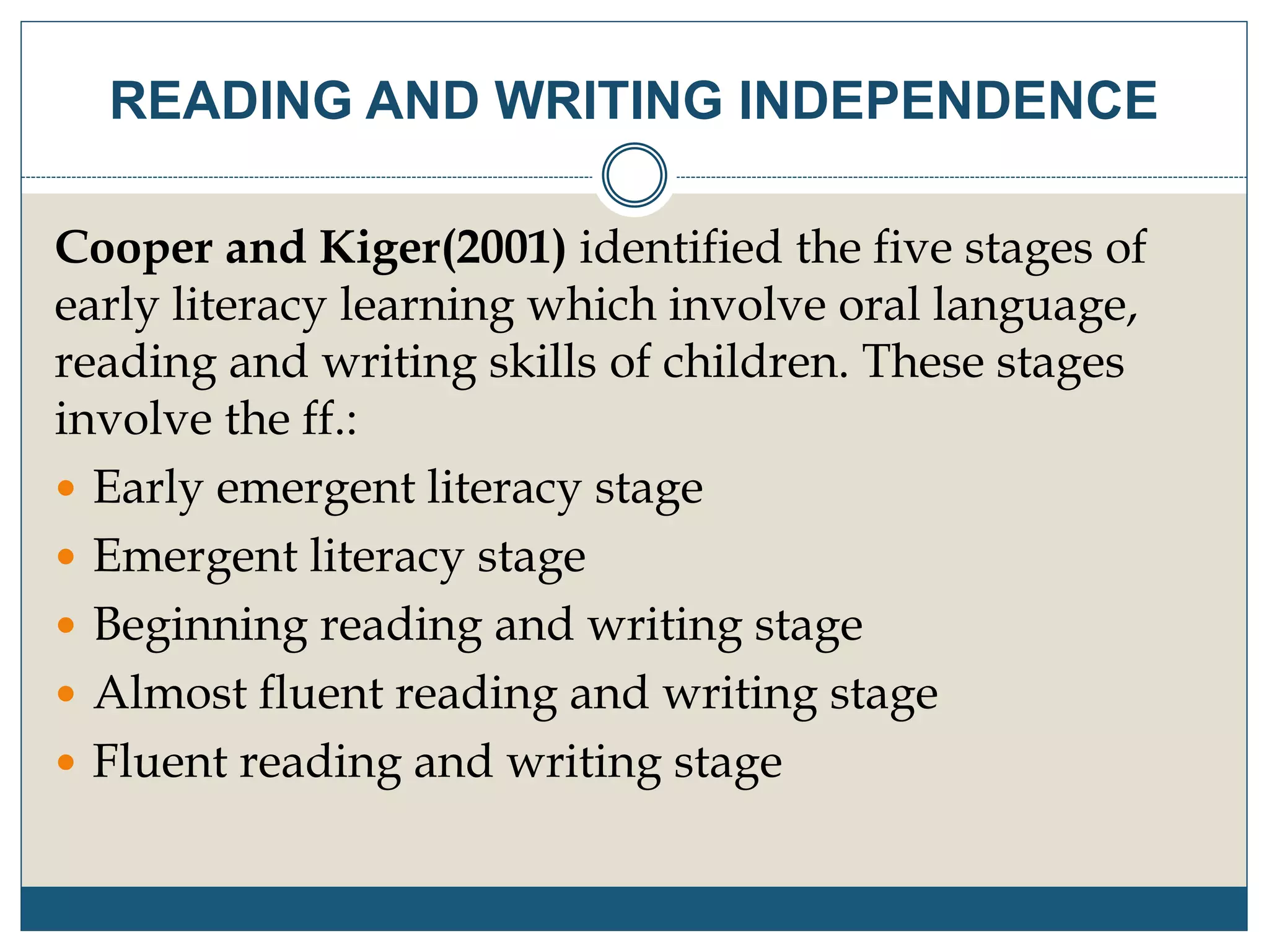 Emergent Reader and Emergent Writer | PPTX