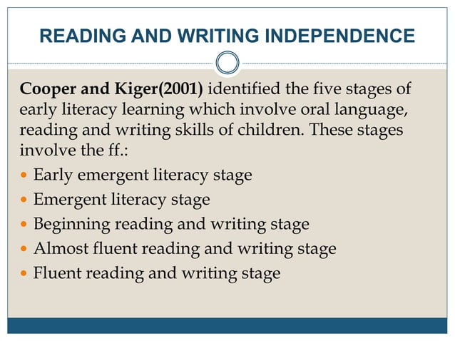 Emergent Reader and Emergent Writer | PPT