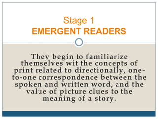 Emergent Reader and Emergent Writer | PPTX