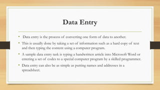 KASSAN KASELEMA -LESSON III.C-data entry | PPTX
