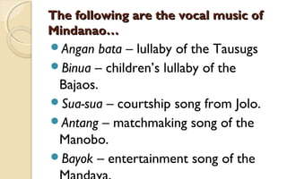 Lesson I Music of Mindanao | PPT