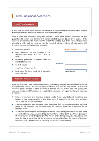 Lesson in life insurance | PDF