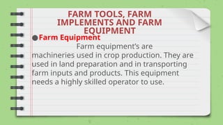 LESSON IN TLE AFA-FARM TOOLS, FARM IMPLEMENTS, AND FARM EQUIPMENT.pptx